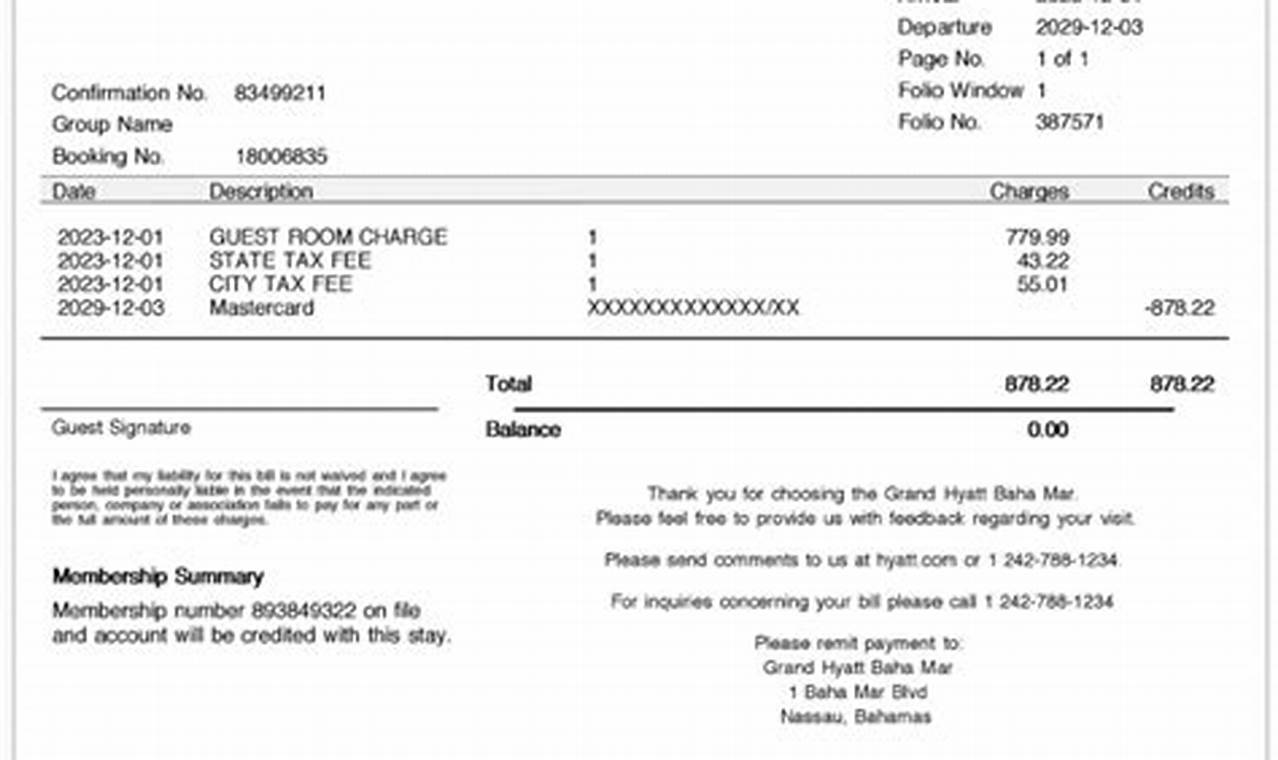 Get Your Hyatt Place Receipt & Expense Guide